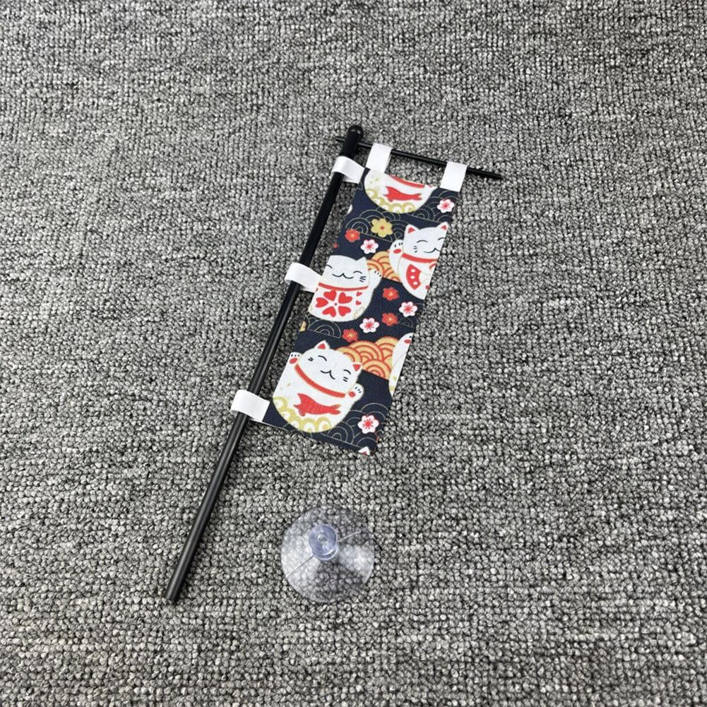 Lucky Cat (G)$Japanese style knife flag car interior ornaments front ...