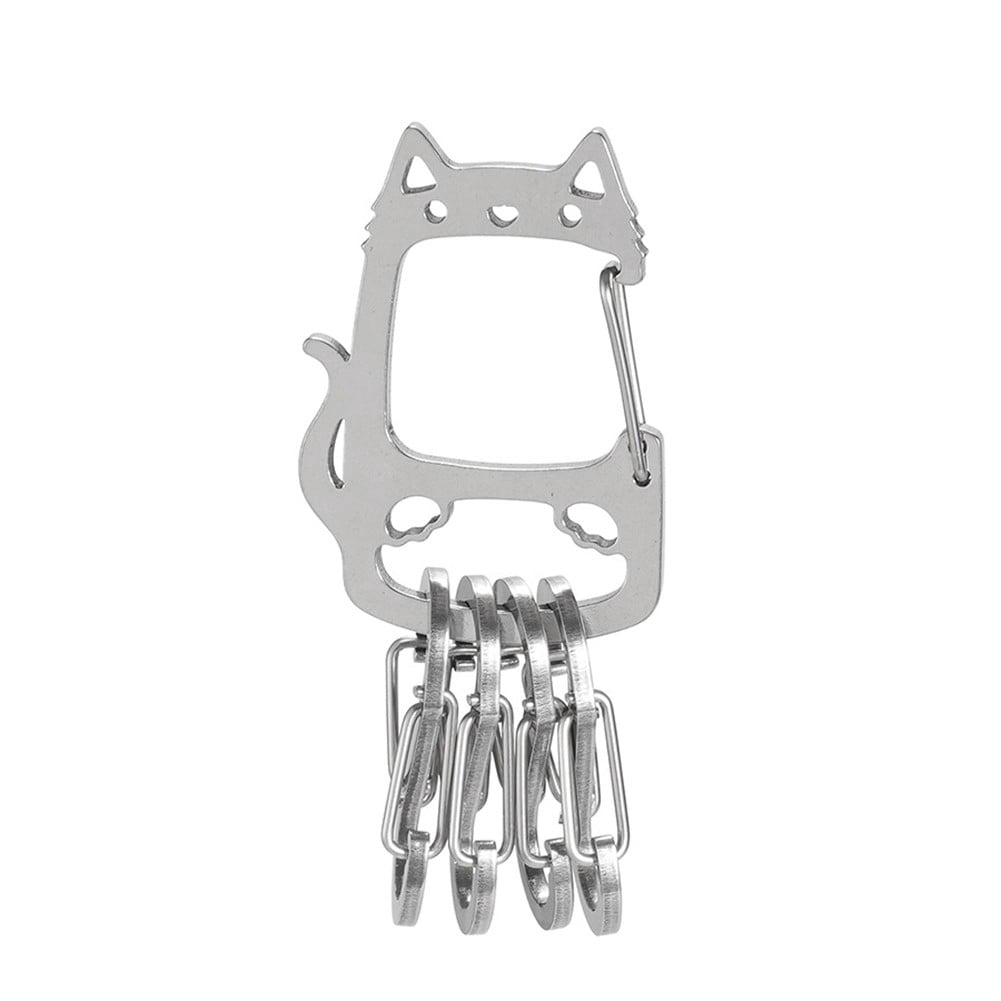 Lucky Cat Keychain 304 Stainless Steel Construction Multi-Functional ...