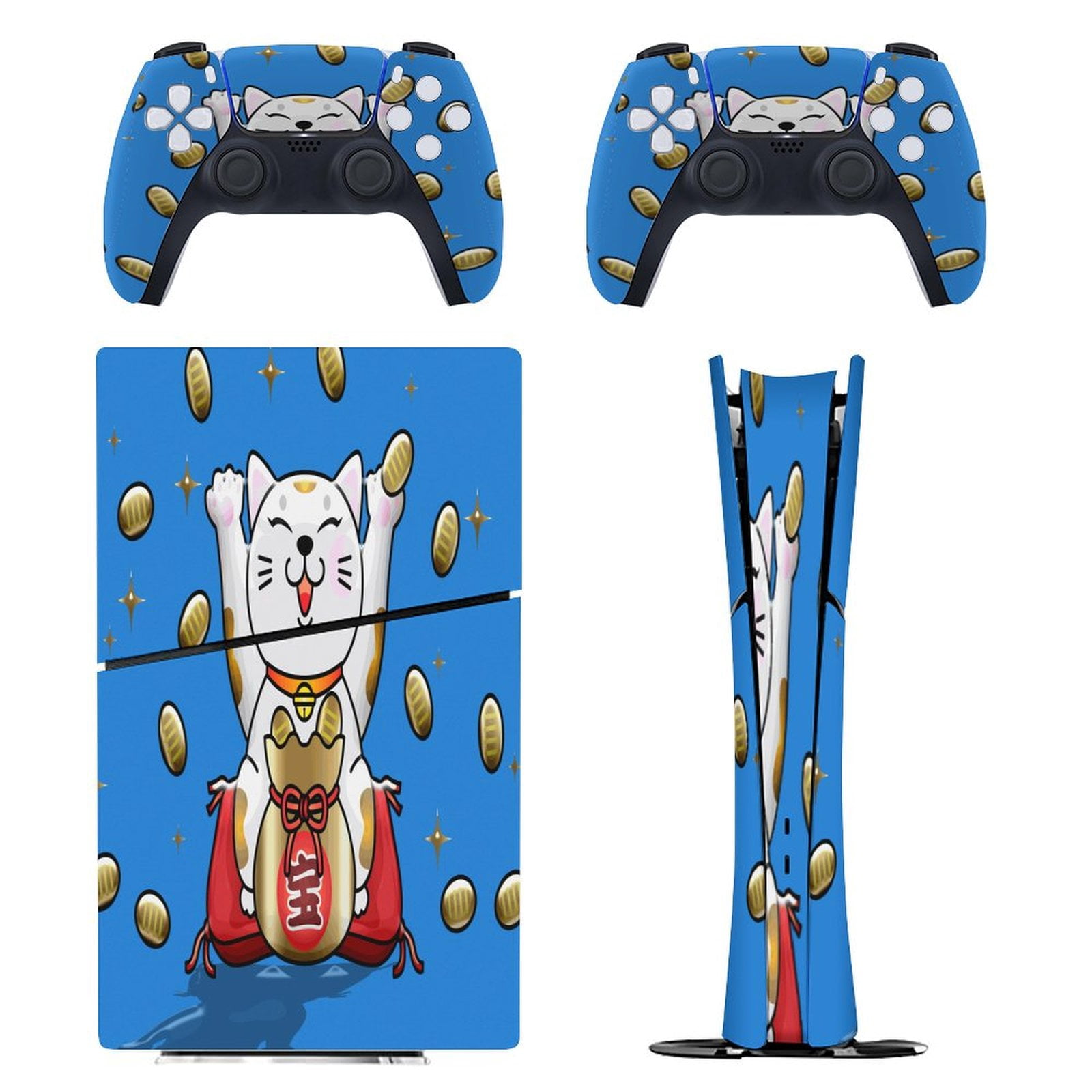 Lucky Cat PS5/PS5 Slim Digital Disc Skin Sticker For Console And ...