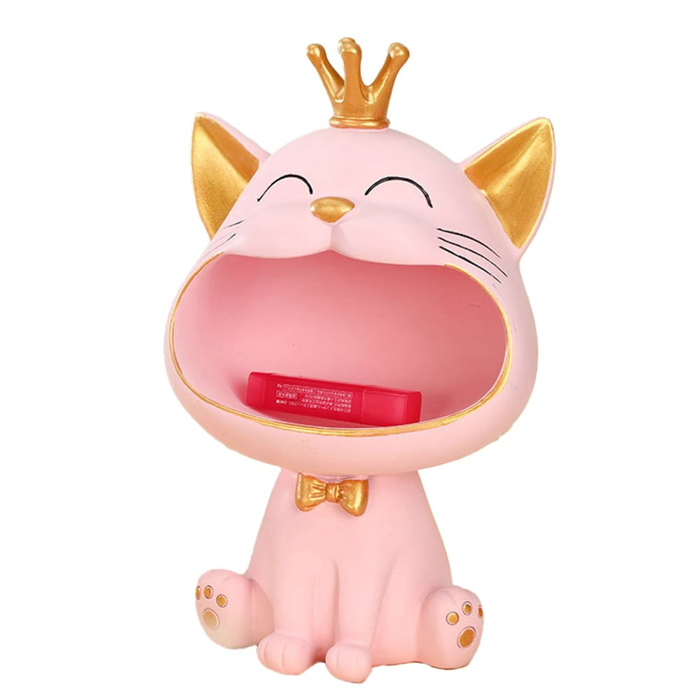 Lucky Cat Statue Decoration Resin Big Mouths Cat Statue Creative ...