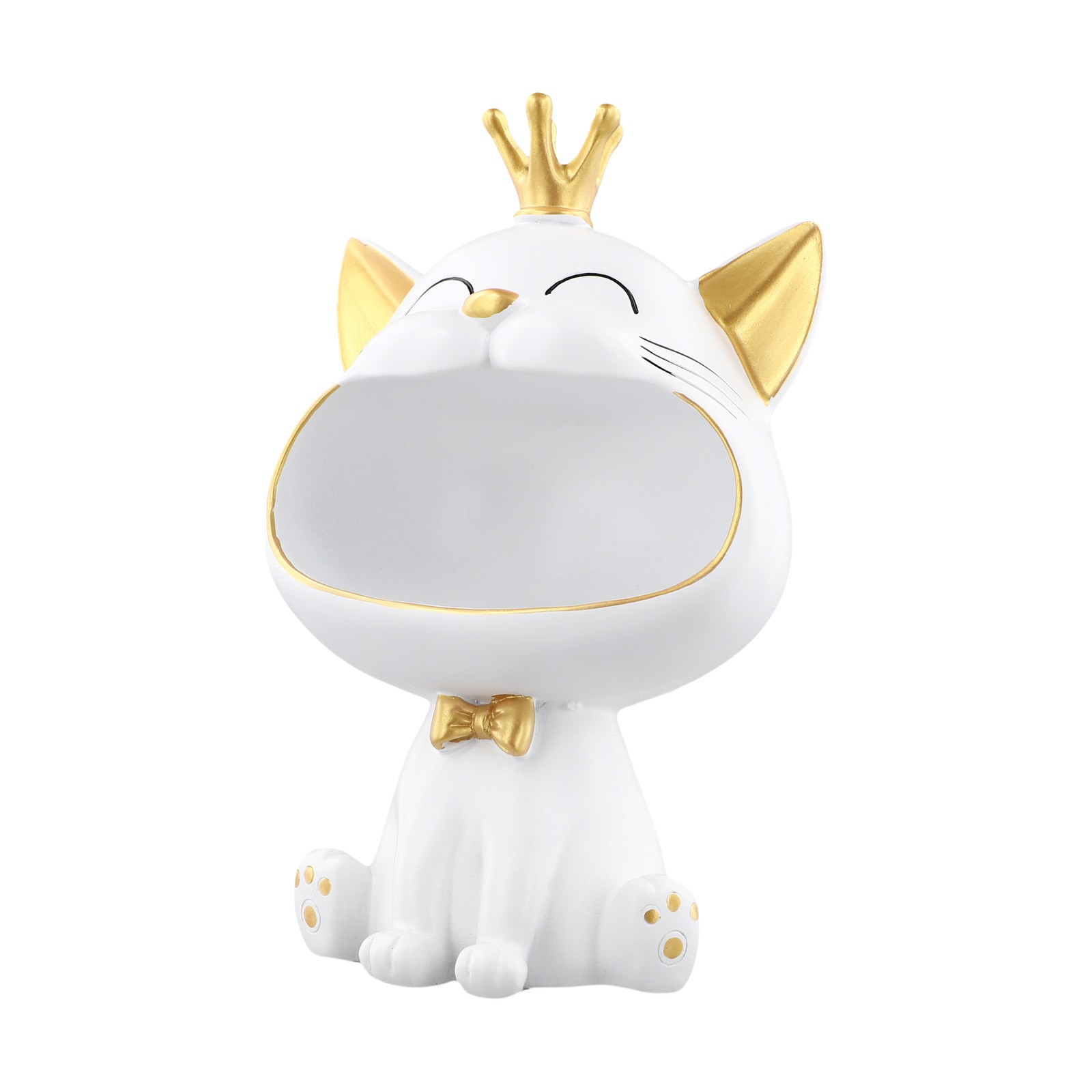 Lucky Cat Statue Decoration Resin Big Mouths Cat Statue Creative ...