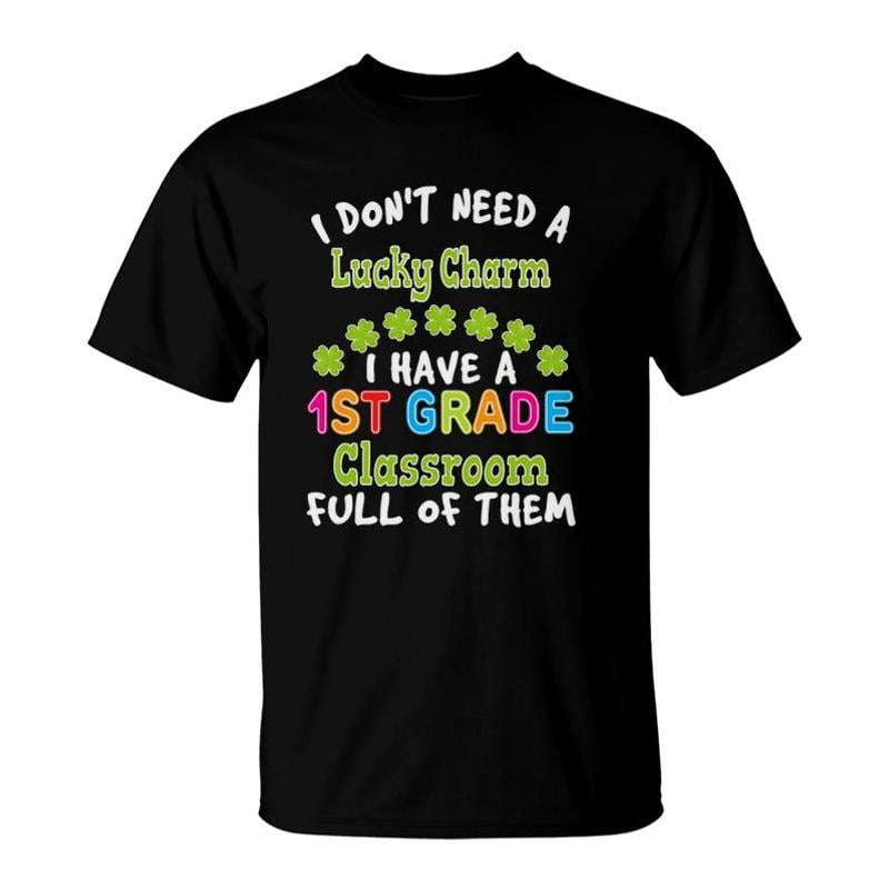 Lucky Charm St Patricks Day 1St Grade Teacher Gift TShirt - Walmart.com