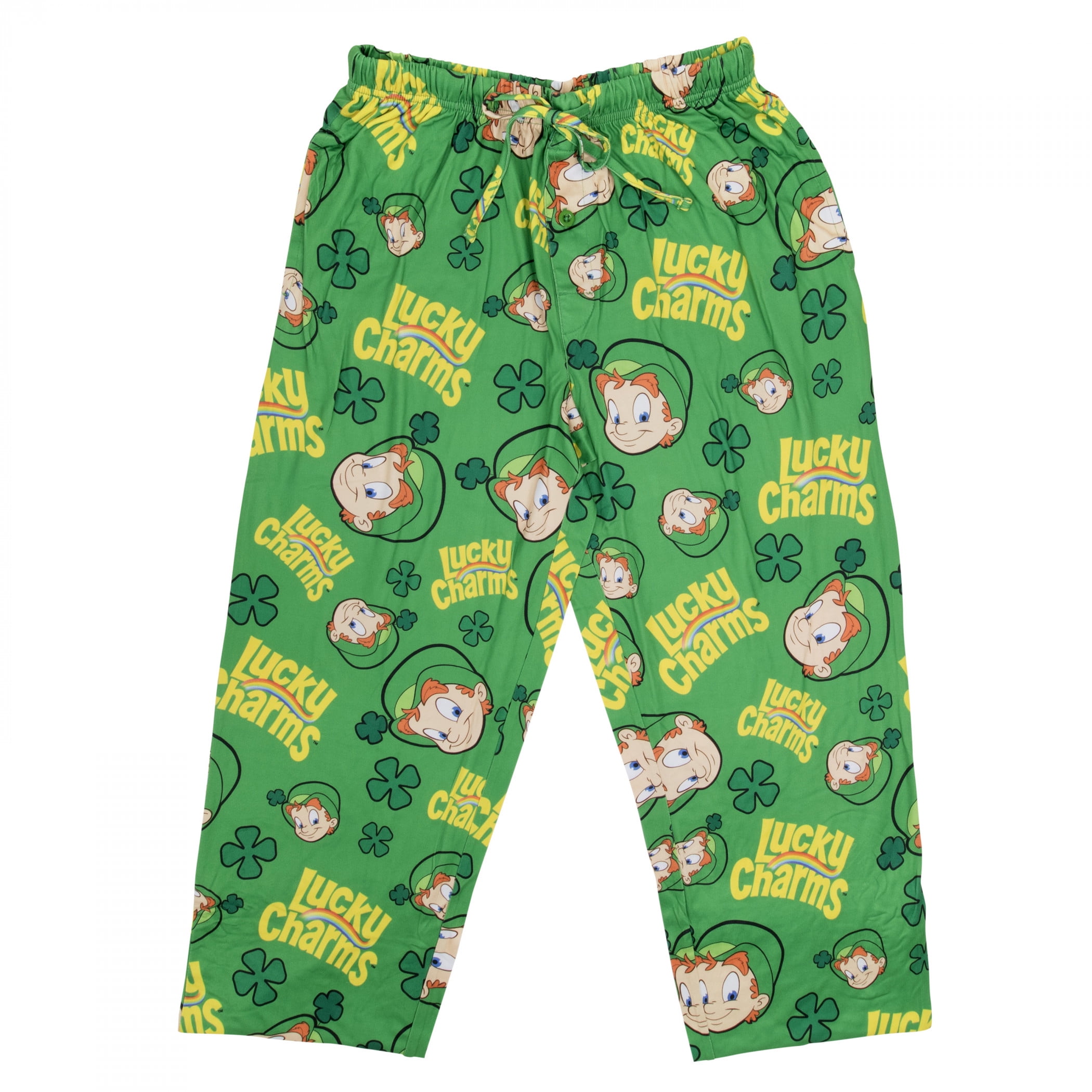 Lucky Charms Four Leaf Clover All Over Print Sleep Pants-Small (28-30 ...