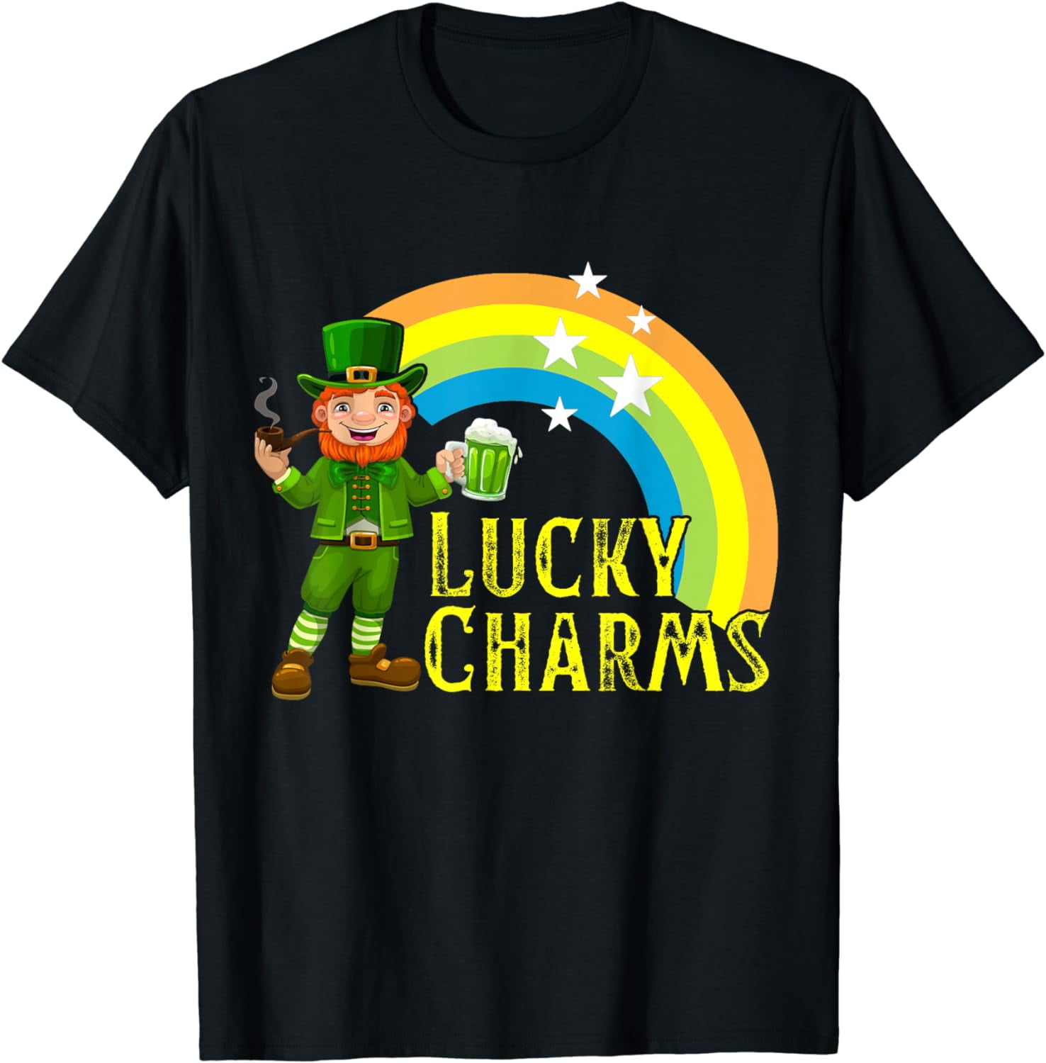 Lucky Charms Lucky Leprechaun St Patricks Day Rainbow T-Shirt - Walmart.com