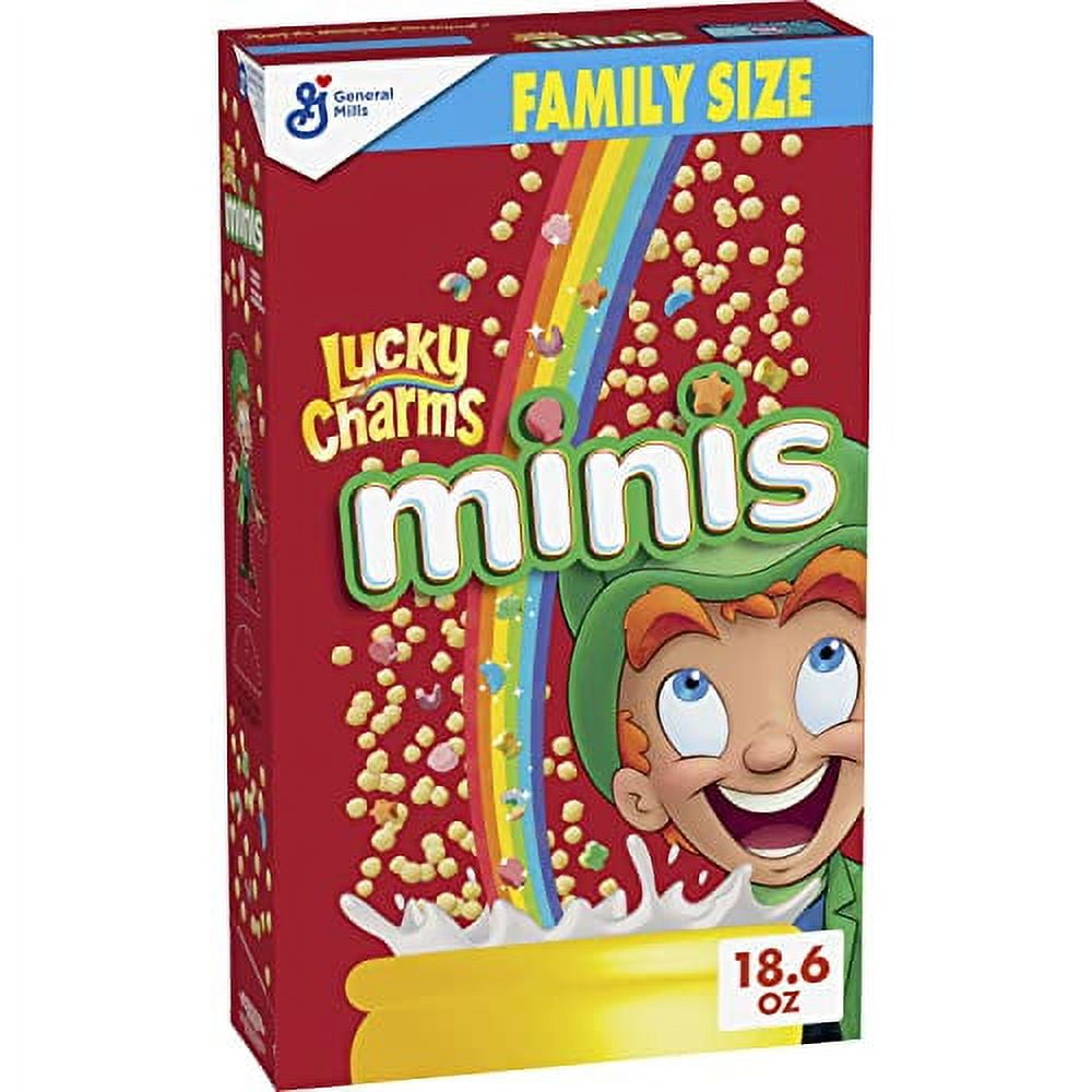 Lucky Charms Minis Cereal with Marshmallows, Kids Breakfast Cereal ...
