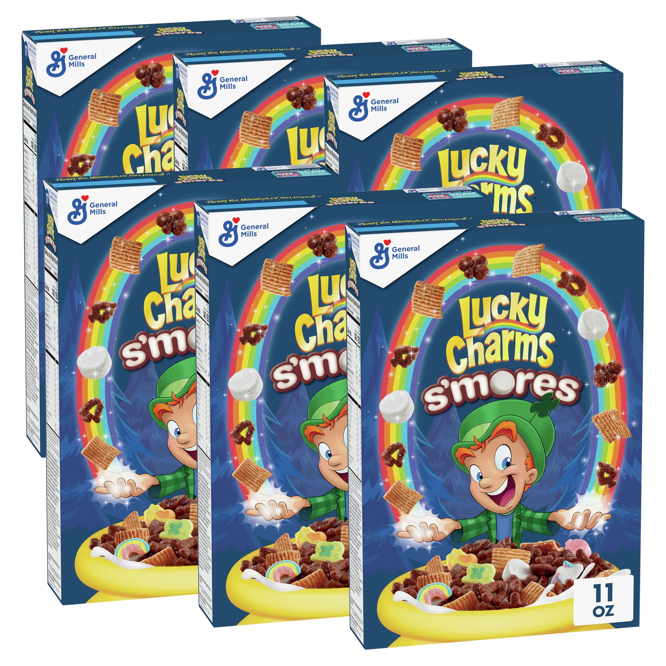 (6 pack) Lucky Charms Smores Breakfast Cereal with Marshmallows, 10.5 ...