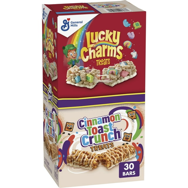 Lucky Charms and Cinnamon Toast Crunch Cereal Treat Bars Variety Pack ...