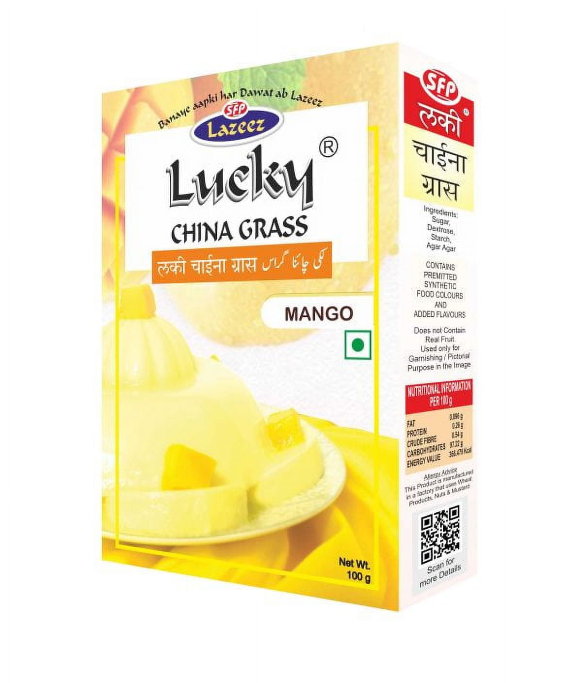 Lucky Masala China Grass (Mango Flavor Sweet Cold Indian Dessert) 100g ...