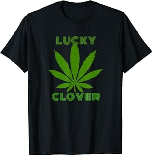 Lucky Clover Weed Leaf Marijuana T-Shirt - Walmart.com