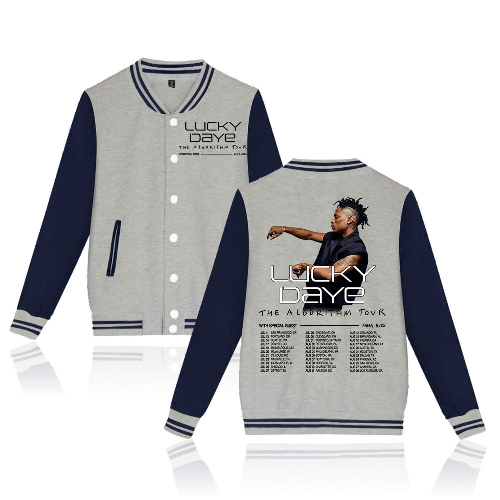 Lucky Daye The Algorithm Tour 2024 Baseball Jacket Fashion Clothes ...