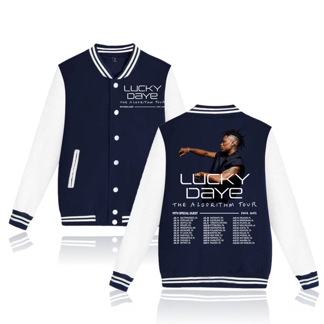 Lucky Daye The Algorithm Tour 2024 Baseball Jacket Fashion Clothes ...