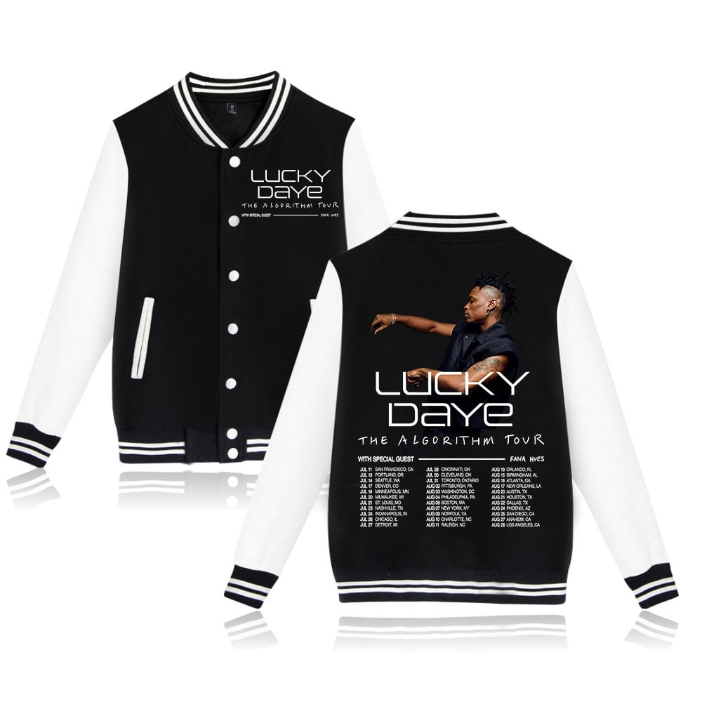 Lucky Daye The Algorithm Tour 2024 Baseball Jacket Fashion Clothes ...