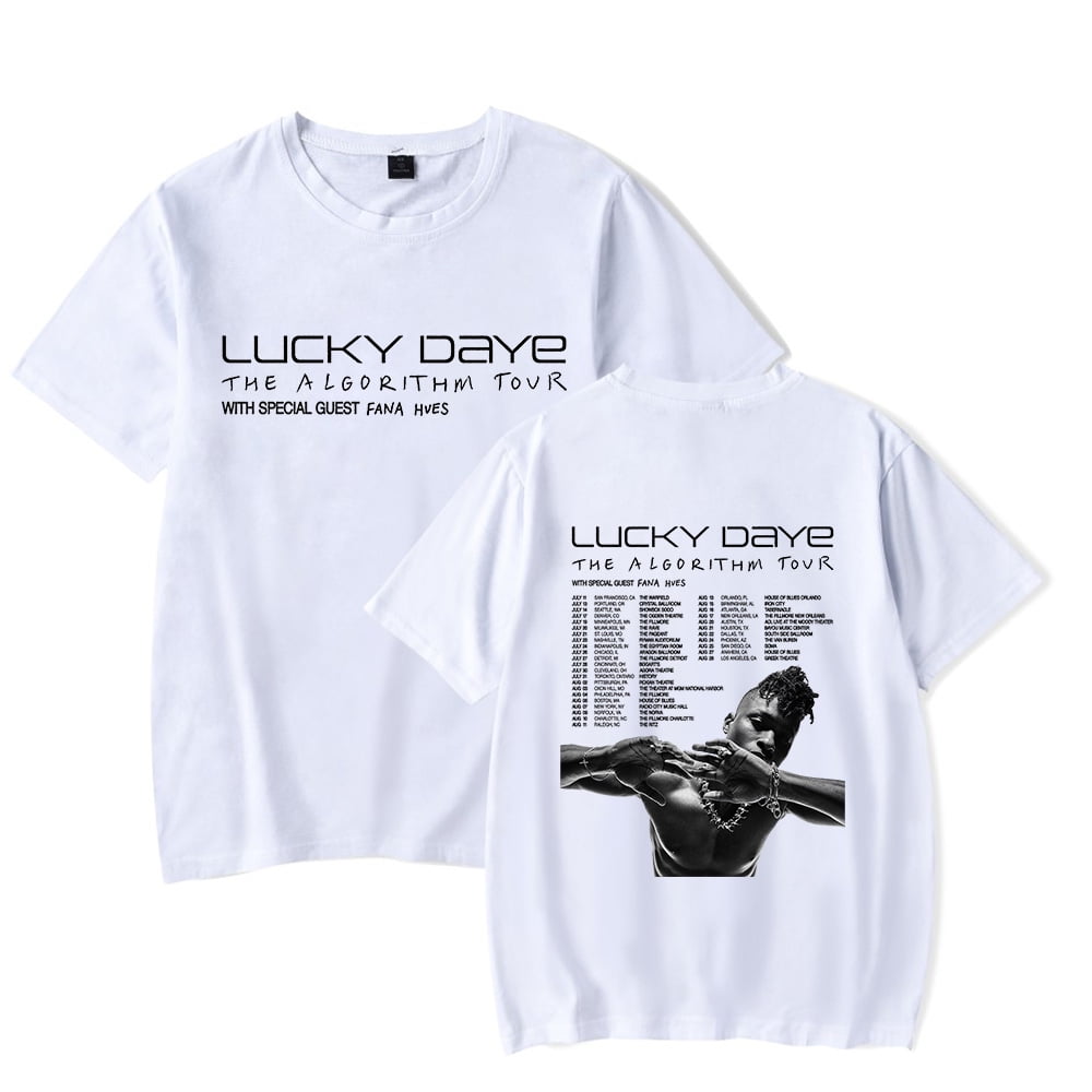 Lucky Daye The Algorithm Tour 2024 T-shirt New Women Men Casual Fashion ...