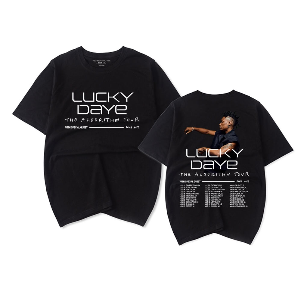 Lucky Daye The Algorithm Tour 2024 T-shirt Women Men Casual Fashion ...