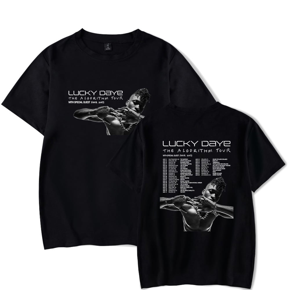 Lucky Daye The Algorithm Tour T-shirt New Women Men Casual Fashion ...