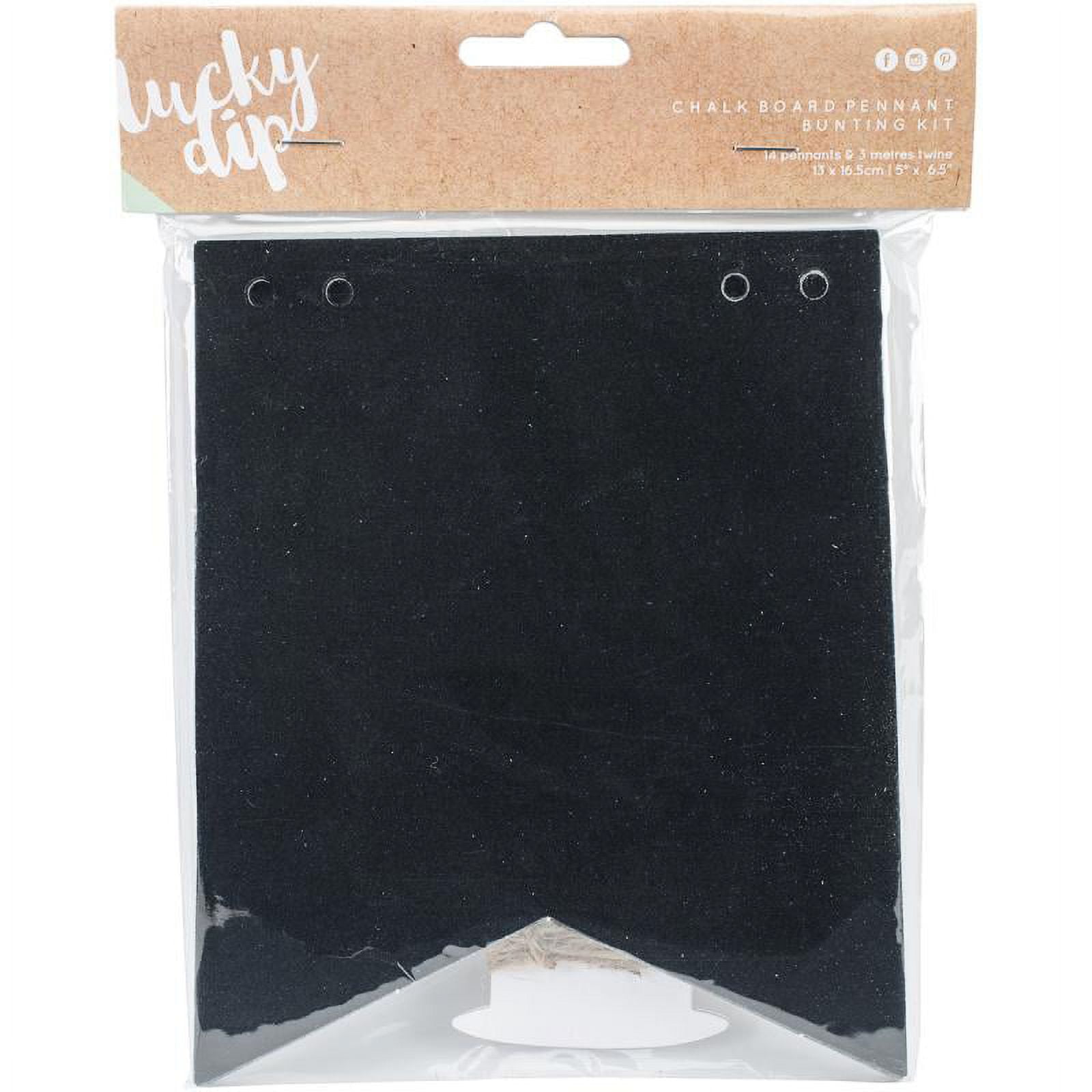 Lucky Dip Chalkboard Bunting Kit, 14 Pennants & Twine - Walmart.com