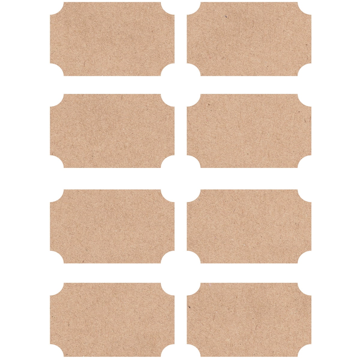 Lucky Dip Kraft Stickers 4/pkg-labels 2.5"x1.5" - Walmart.com