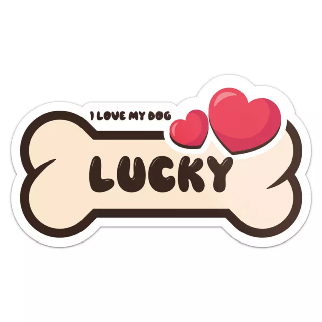 Lucky Dog Sticker Phone Decal Water Bottle Stickers Car Decals, Laptop ...