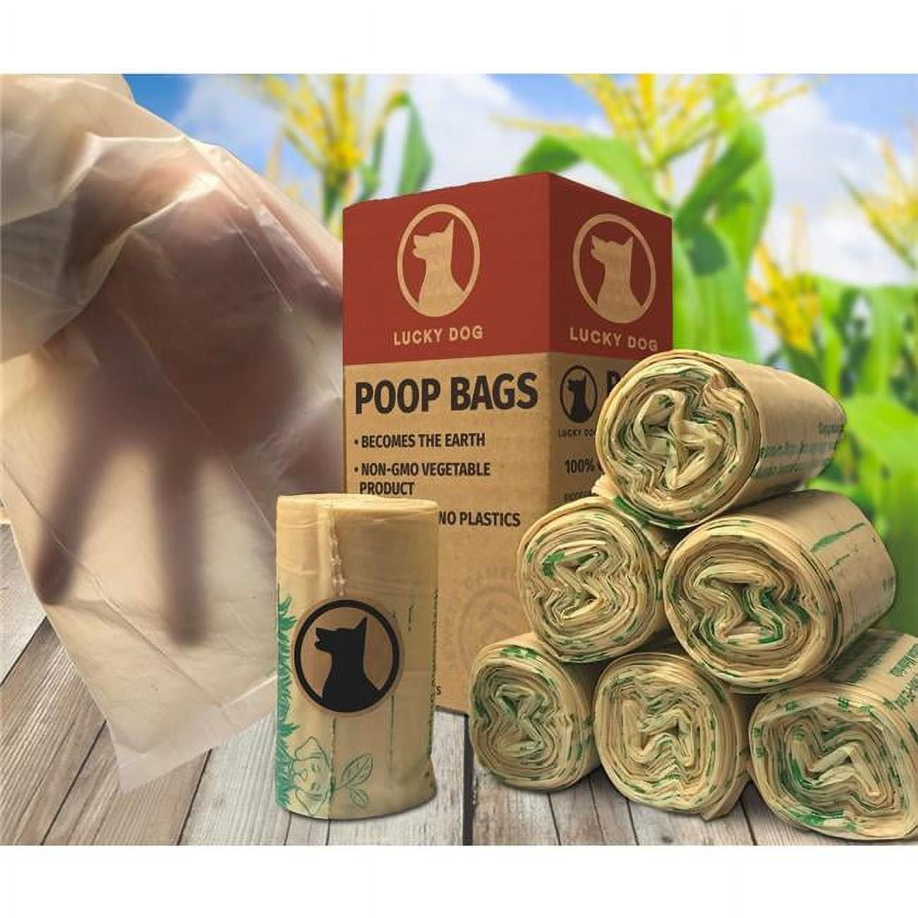 Lucky Dog Zero Plastic Leakproof Poop Bags - 20 per Roll - Walmart.com