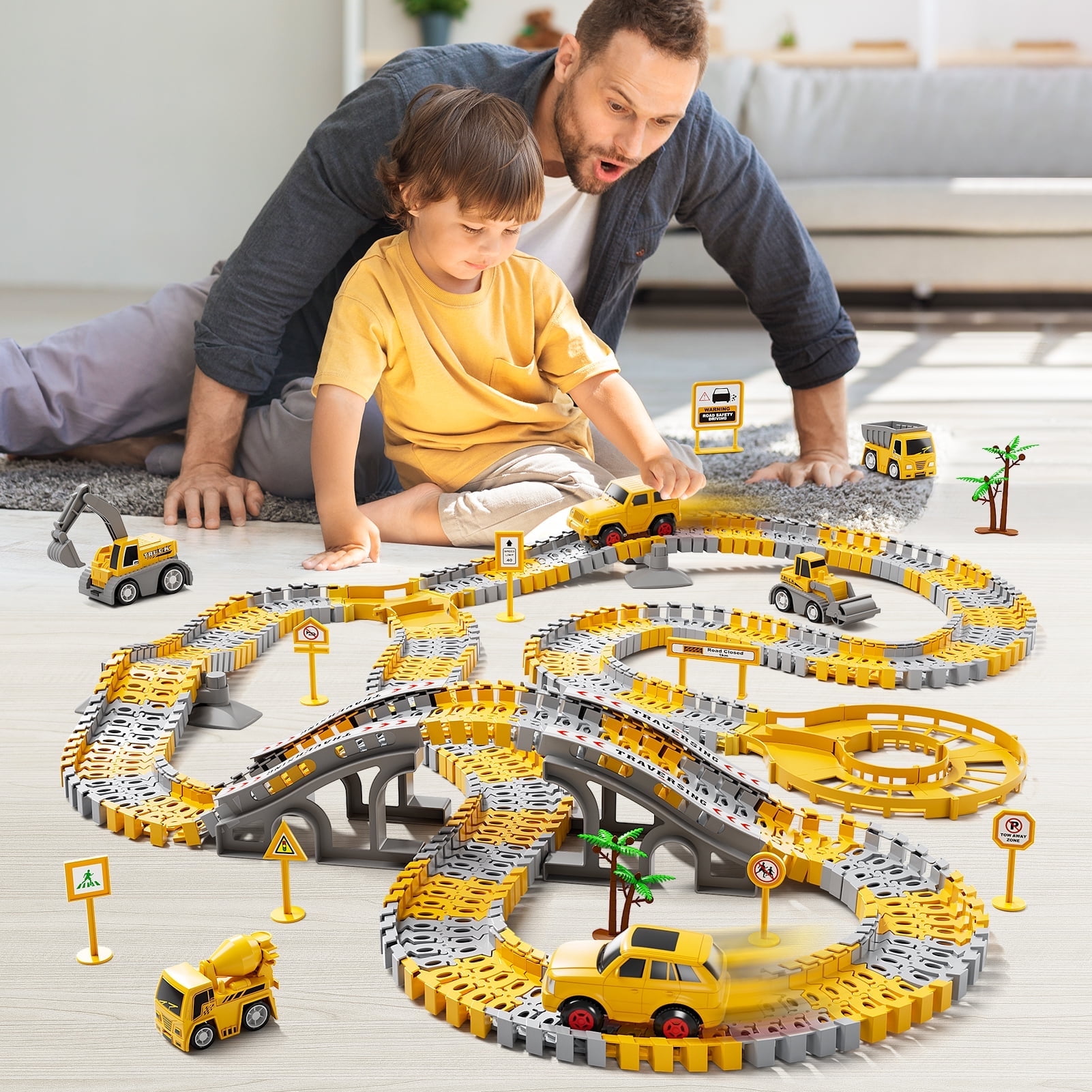 Lucky Doug 236 PCS Race Tracks Toys for Boys 3-6 Years, Race Car Track ...