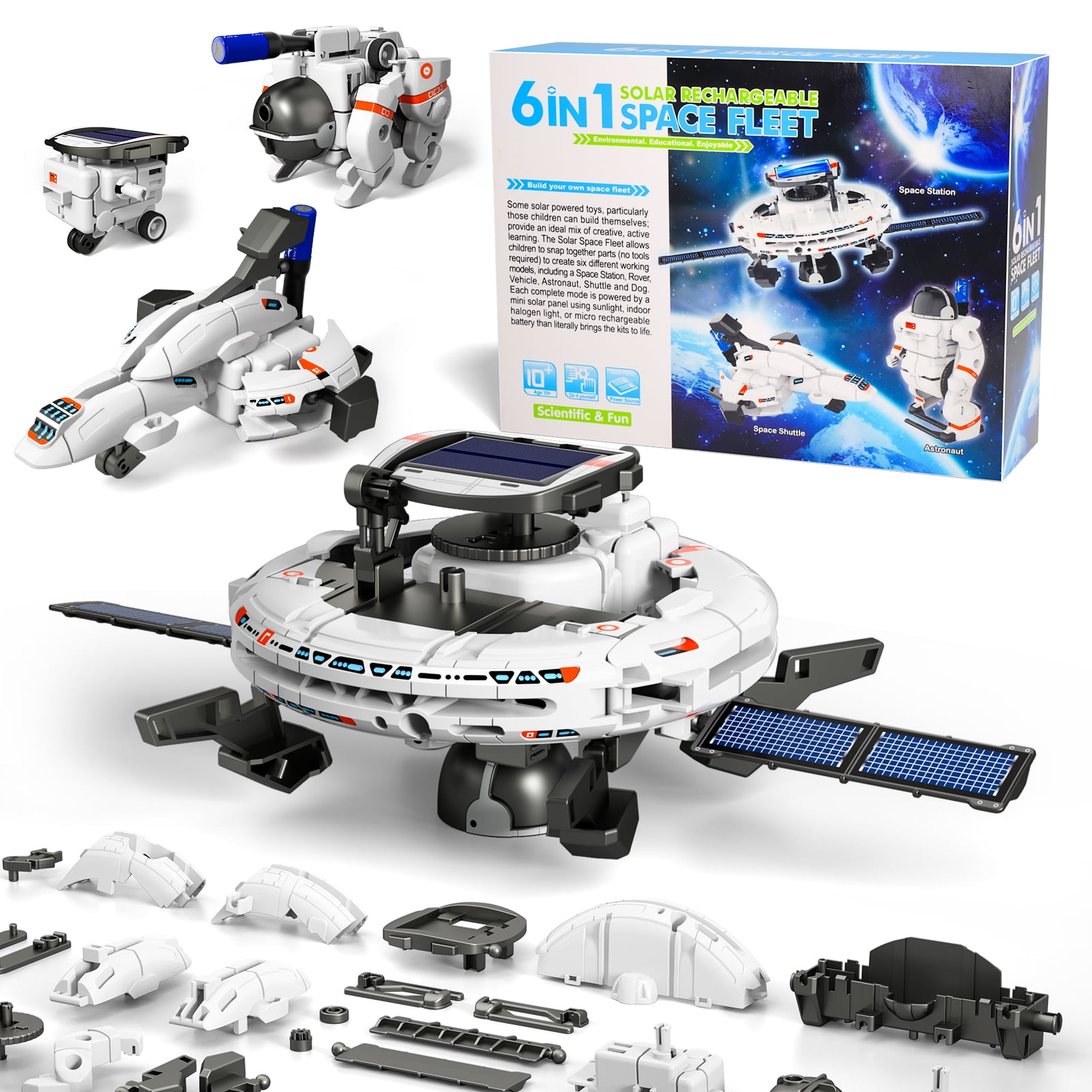 Lucky Doug 6 in 1 Solar Robot Kit, Science Kits for Kids Ages 8-12 ...