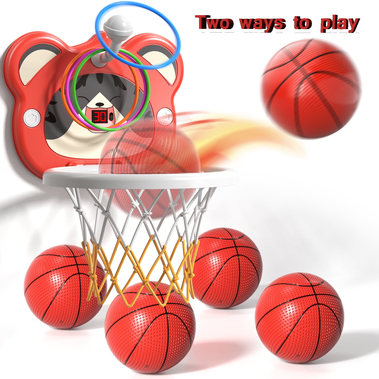 Lucky Doug Indoor Mini Basketball for Toddlers Ages 2 3 4 5 6 Years Old ...