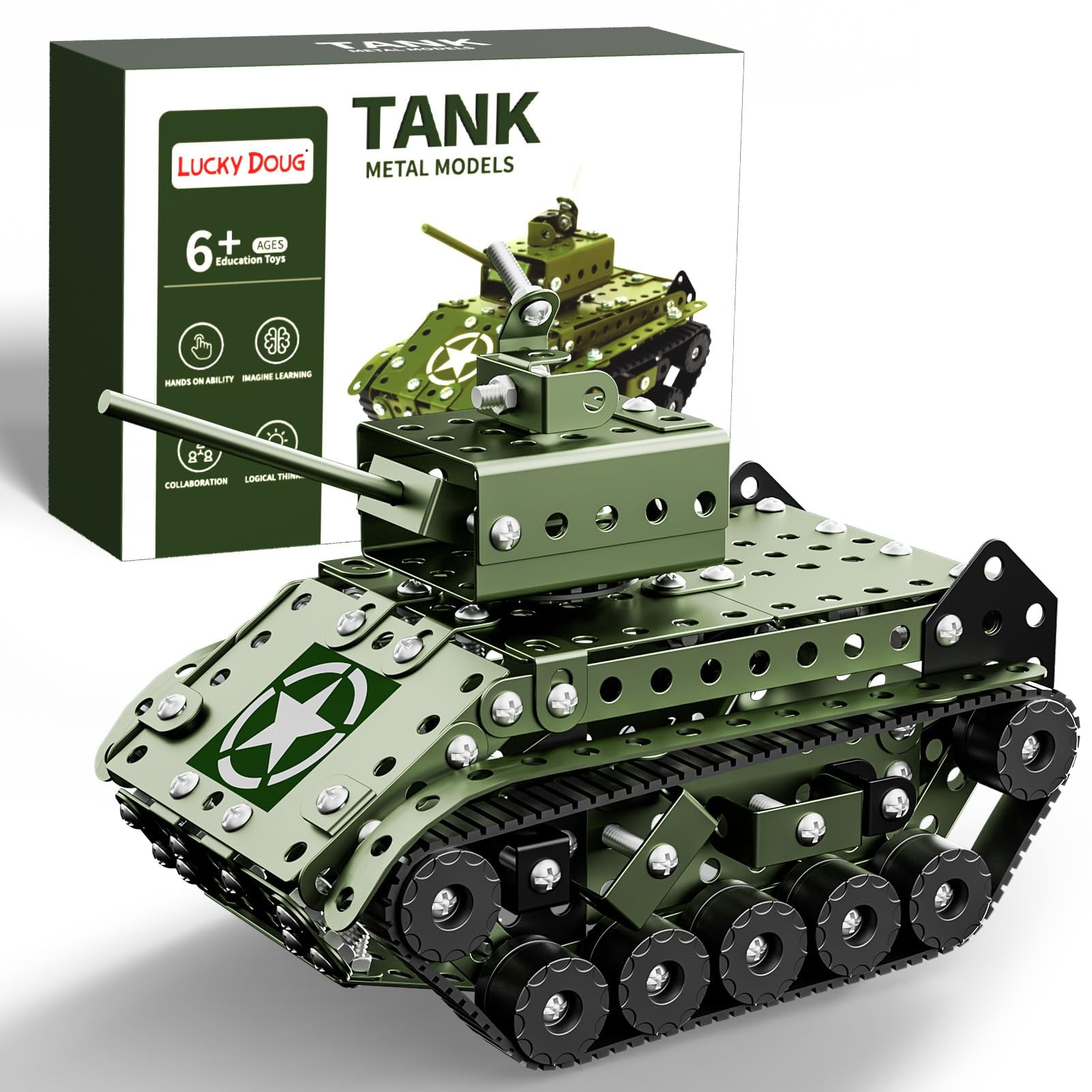 Lucky Doug STEM Building Projects Model Army KMC2Tank Pieces STEM ...