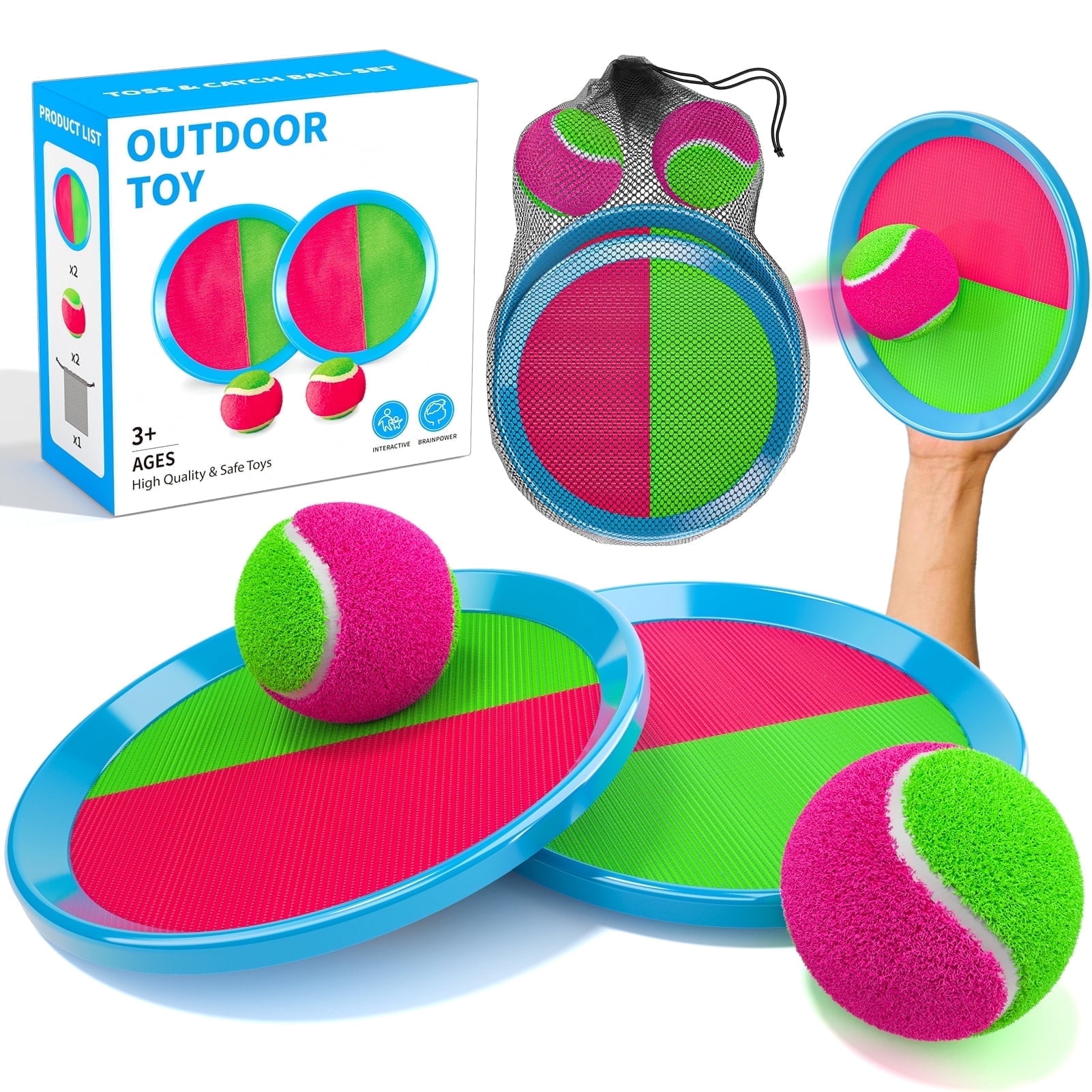 Lucky Doug Toss and Catch Ball Toys Outdoor Kids Beach Throwing Game ...