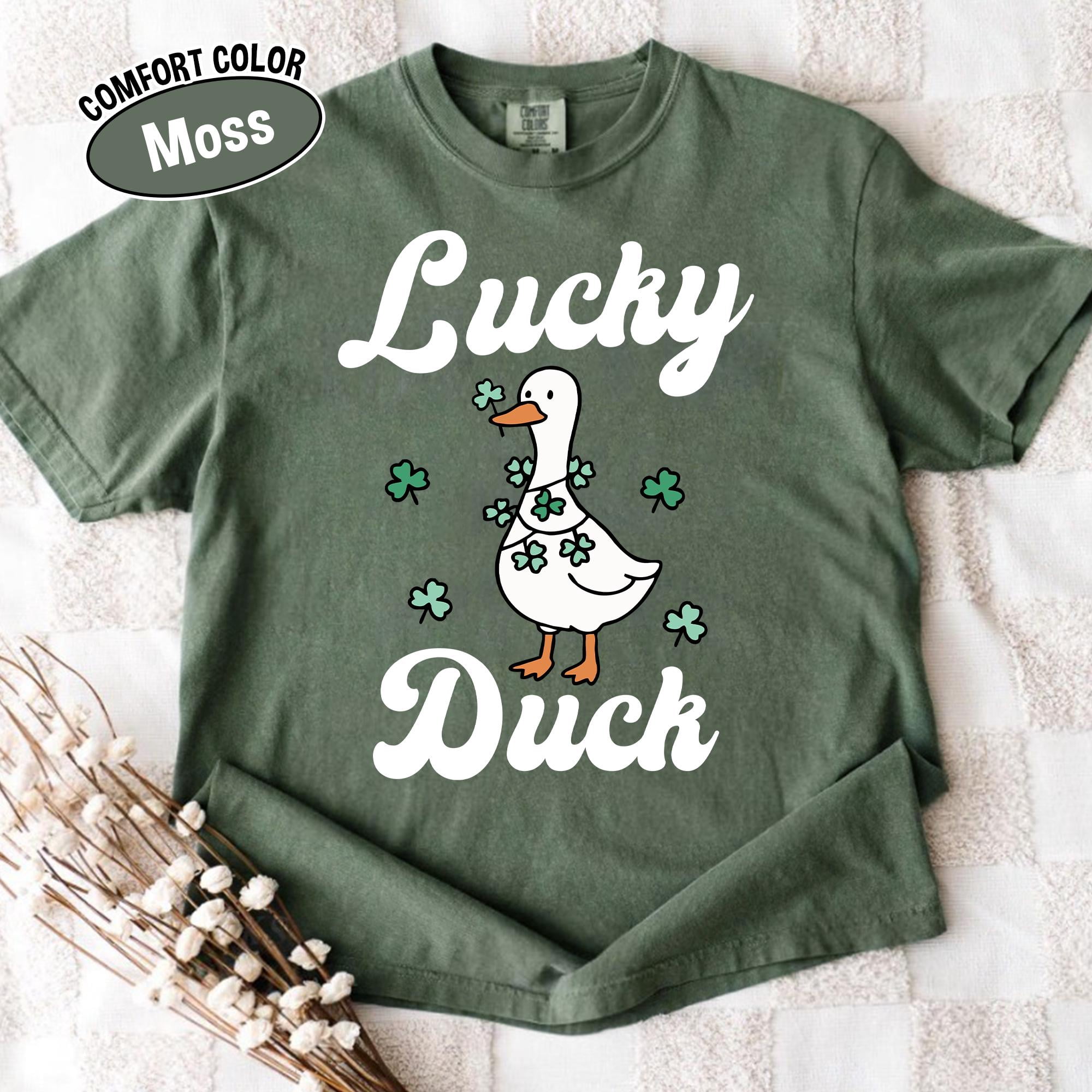 Lucky Duck St Patrick’s Day Shirt, Funny Irish Duck Tee, Shamrock Shirt ...