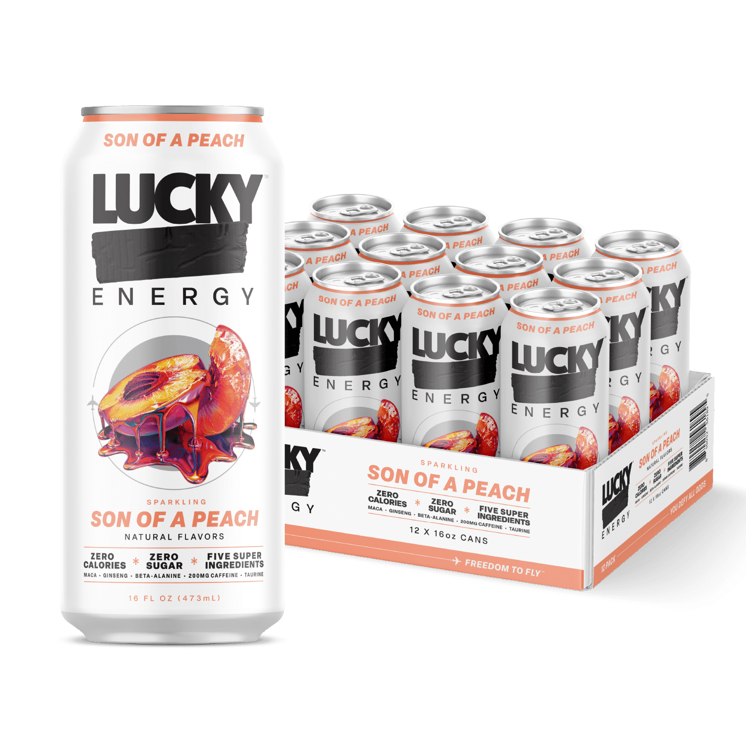 Lucky Energy Sugar Free Energy Drinks 16 fl oz Cans (12-pack) Son of a ...