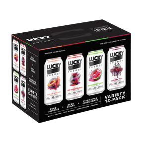 Lucky Energy Sugar Free Energy Drinks 16 fl oz Cans 12 Pack with 200mg ...