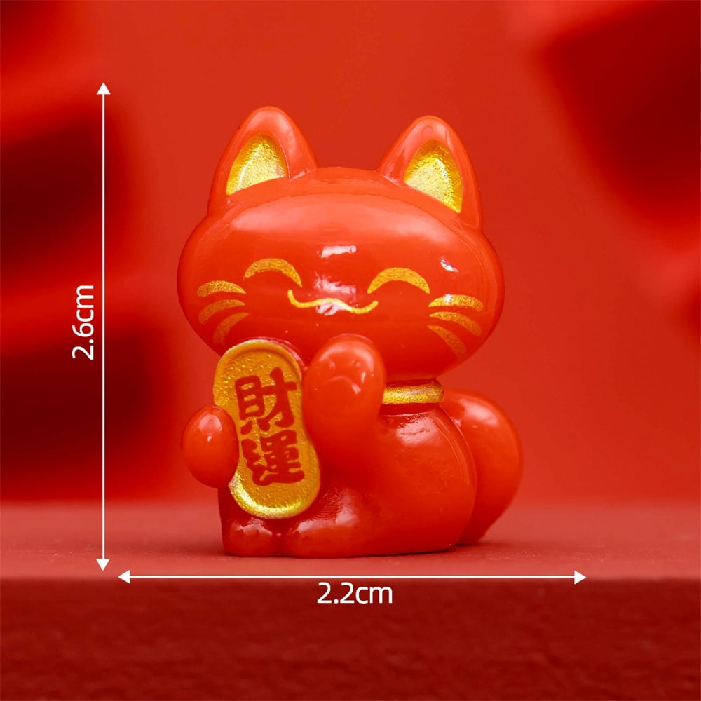 Lucky Feng Shui Cat Maneki Neko Fortune Cat Figurine Collectible ...