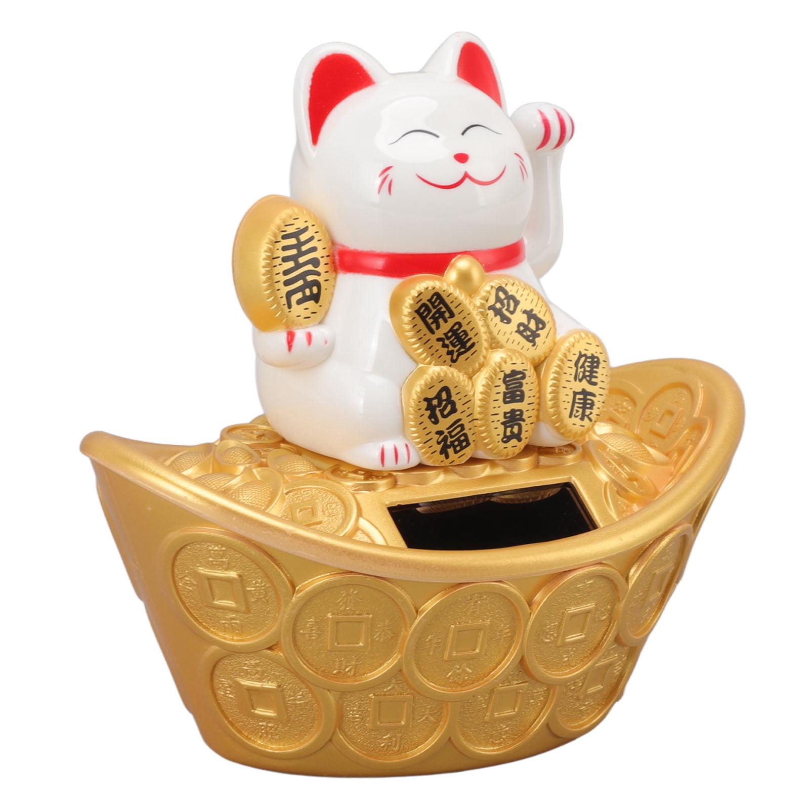 Lucky Fortune Lucky Cat Statue, solar Lucky Cat Decoration Solar statue ...