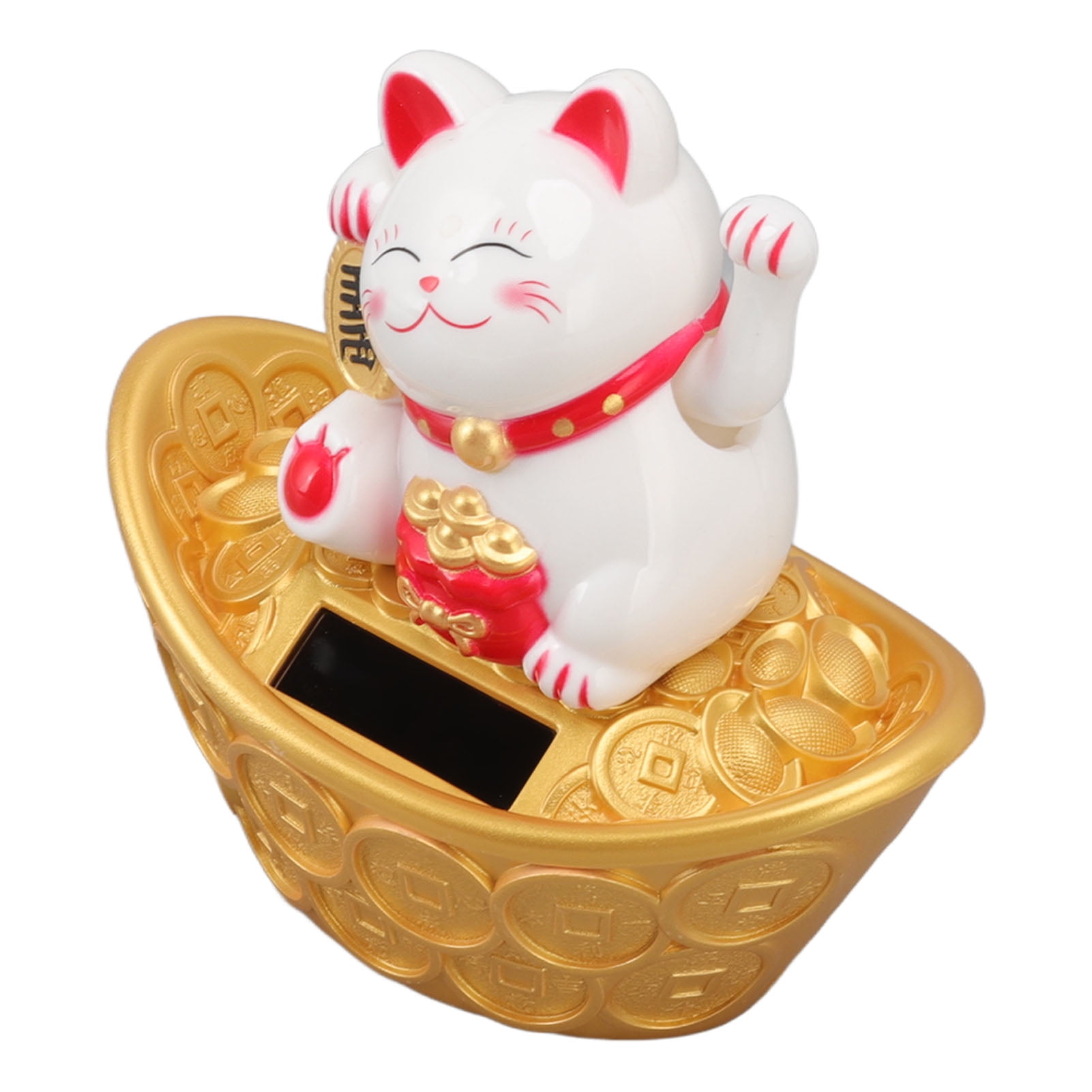 Lucky Fortune Lucky Cat Statue, solar Lucky Cat Decoration Solar statue ...
