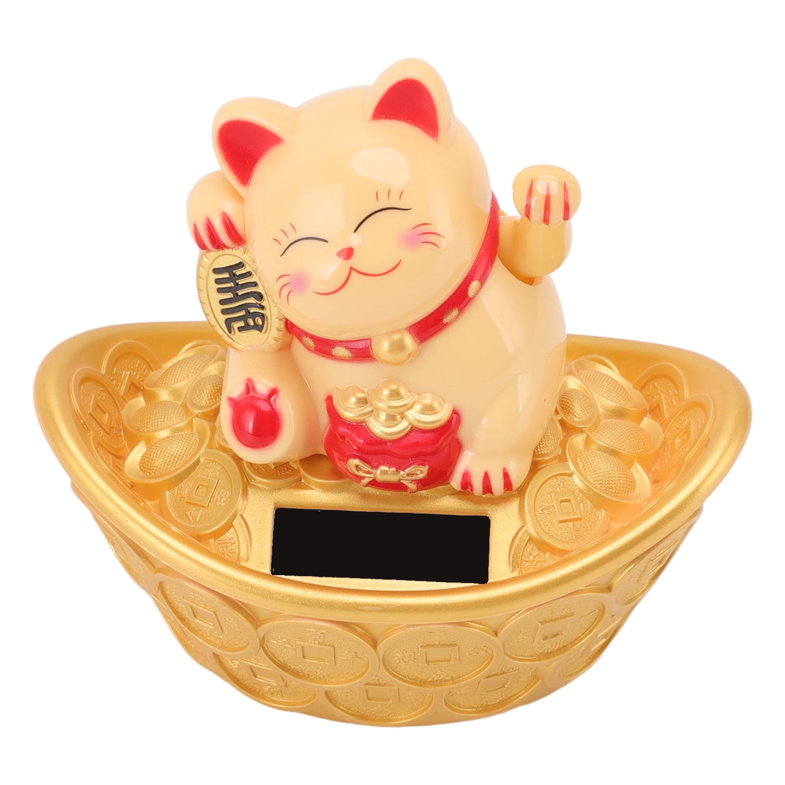 Lucky Fortune Lucky Cat Statue, solar Lucky Cat Decoration Solar statue ...