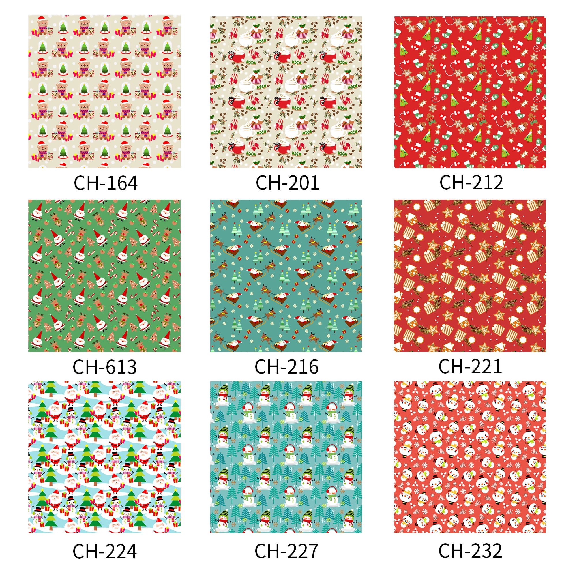 Christmas Transfer Ink Sheets, Lucky Goddness 9 Pcs 12x12 inches Ready ...