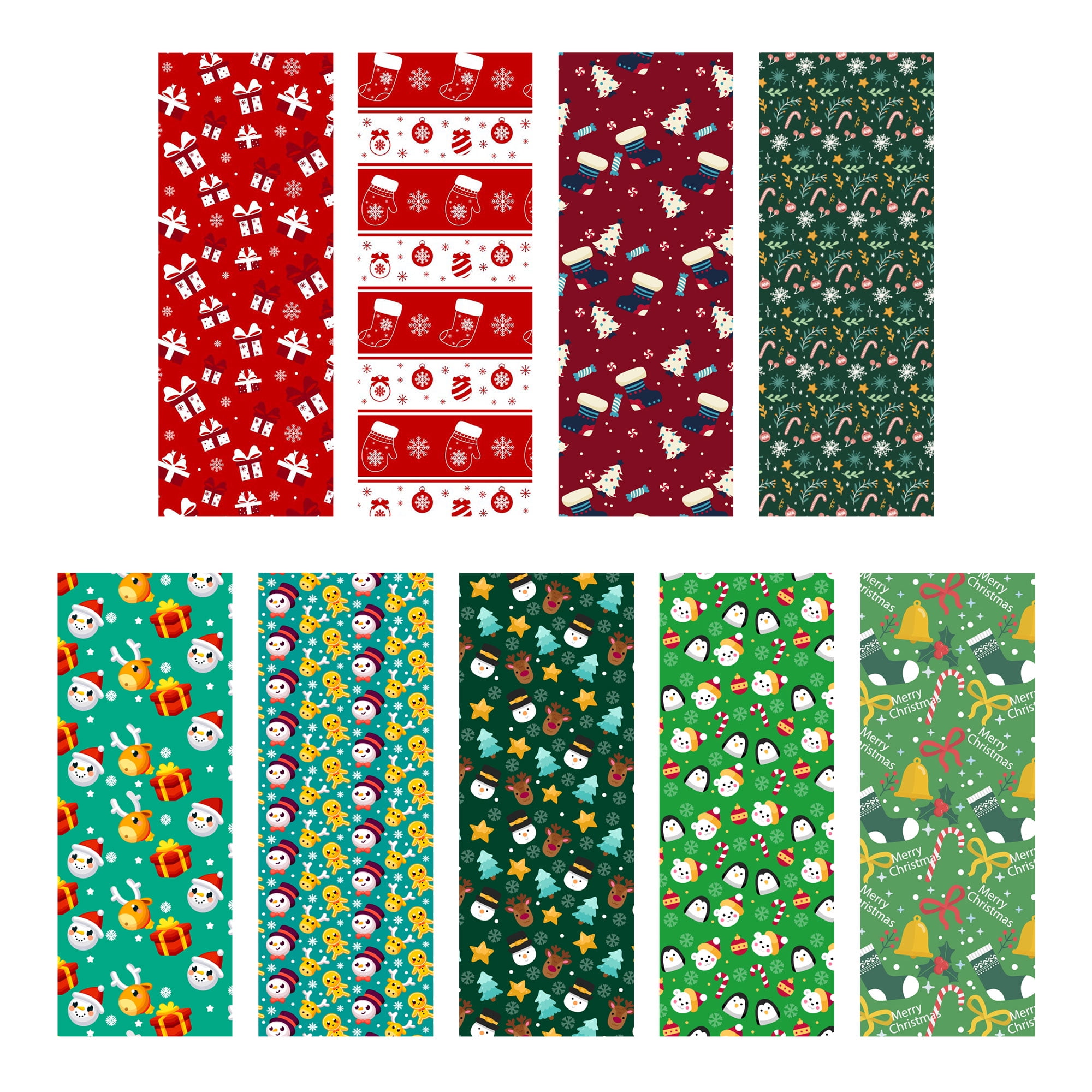 Christmas Transfer Ink Sheets, Lucky Goddness 9 Pcs 12x4.5 inches Ready ...