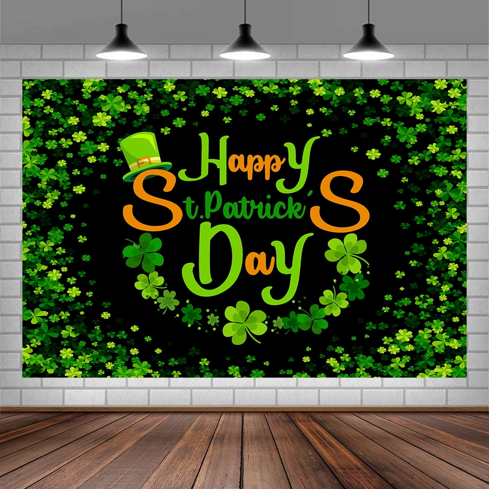 Lucky Green Shamrock Photo Background,Happy St. Patrick’s Day Banner ...
