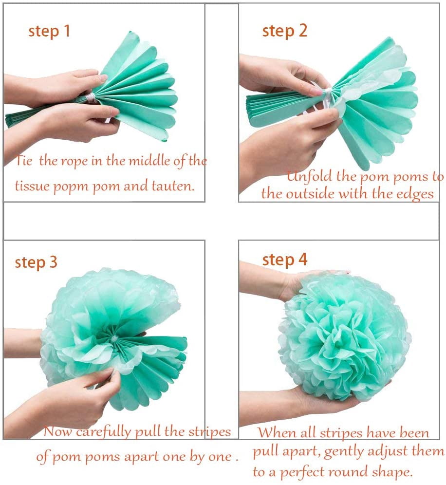 Lucky Green Tissue Paper Pom Poms, St. Patrick's Day Party Decoration ...