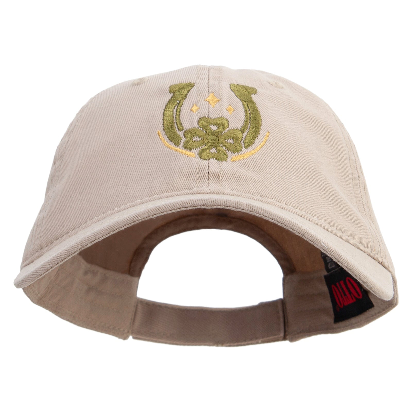 Lucky Horseshoe Clover Embroidered Garment Washed Cotton Twill Cap ...