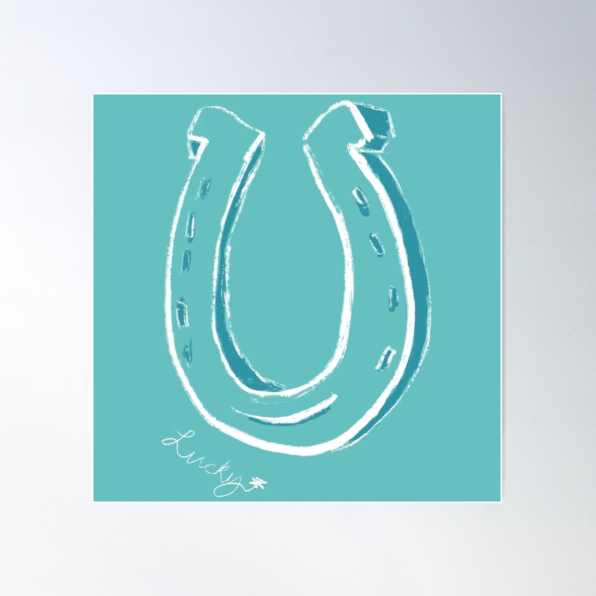 Lucky Horseshoe Poster Wall Art, Modern Wall Decor For Living Room ...
