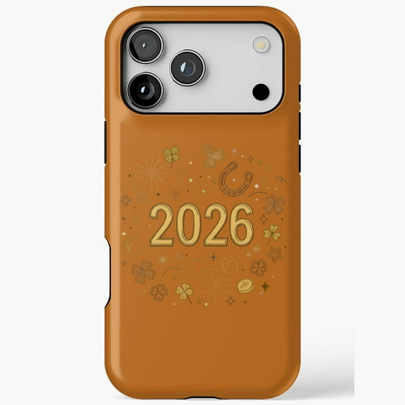 Lucky In 2026 Year Typography Art iPhone Case 17 through 11 Pro Max ...