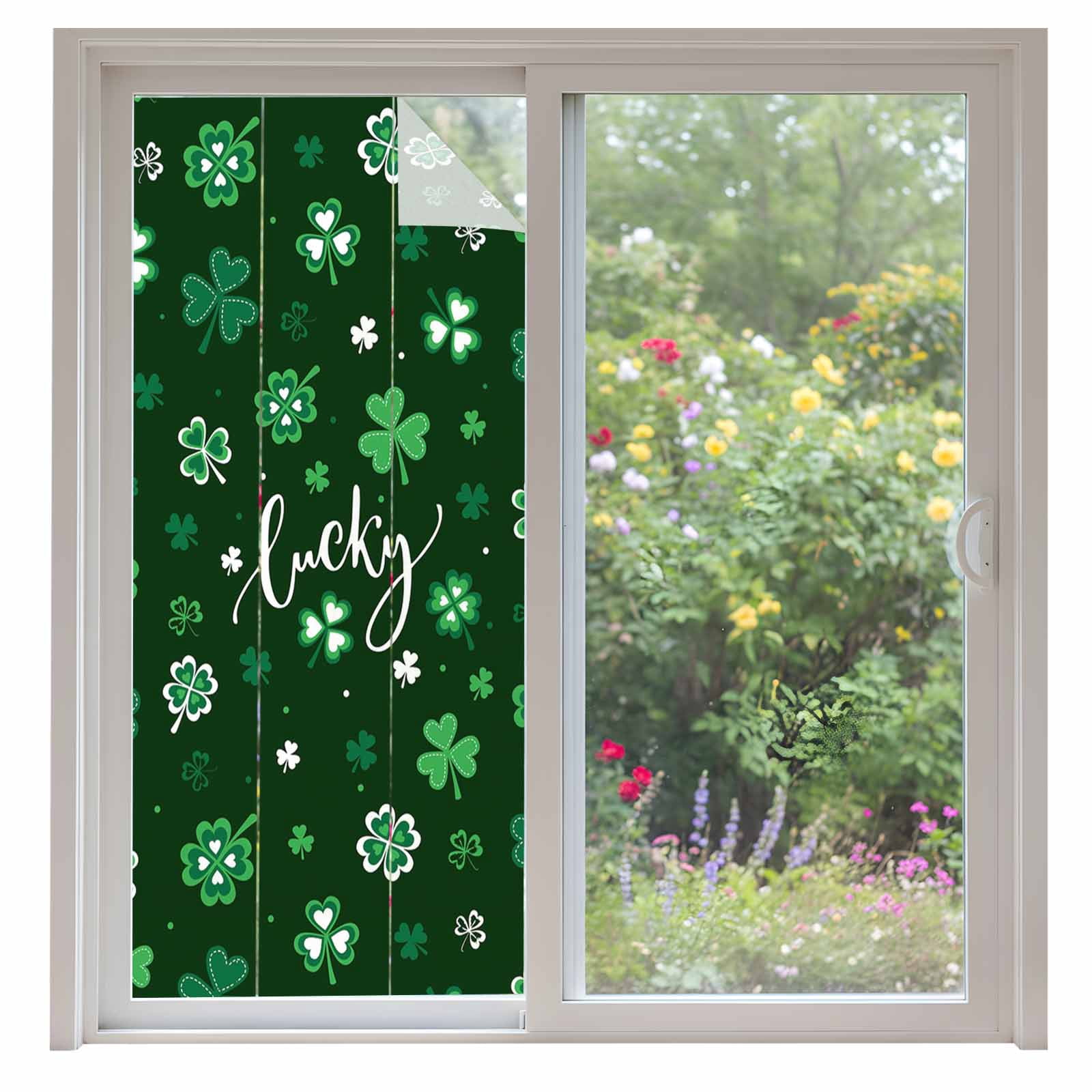 Lucky Ireland, Window Privacy Film, St. Patrick's Day Spring Shamrock ...