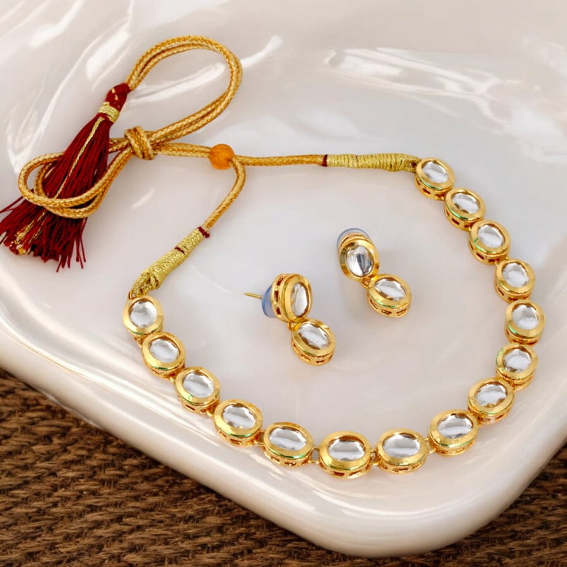 Lucky Jewellery Back Meenakari Stone Bollywood Style Handcrafted Indian ...