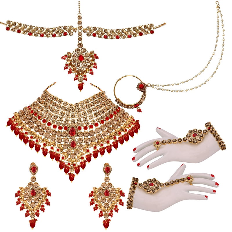 Lucky Jewellery Wedding Stone Bollywood Style Handcrafted Indian ...