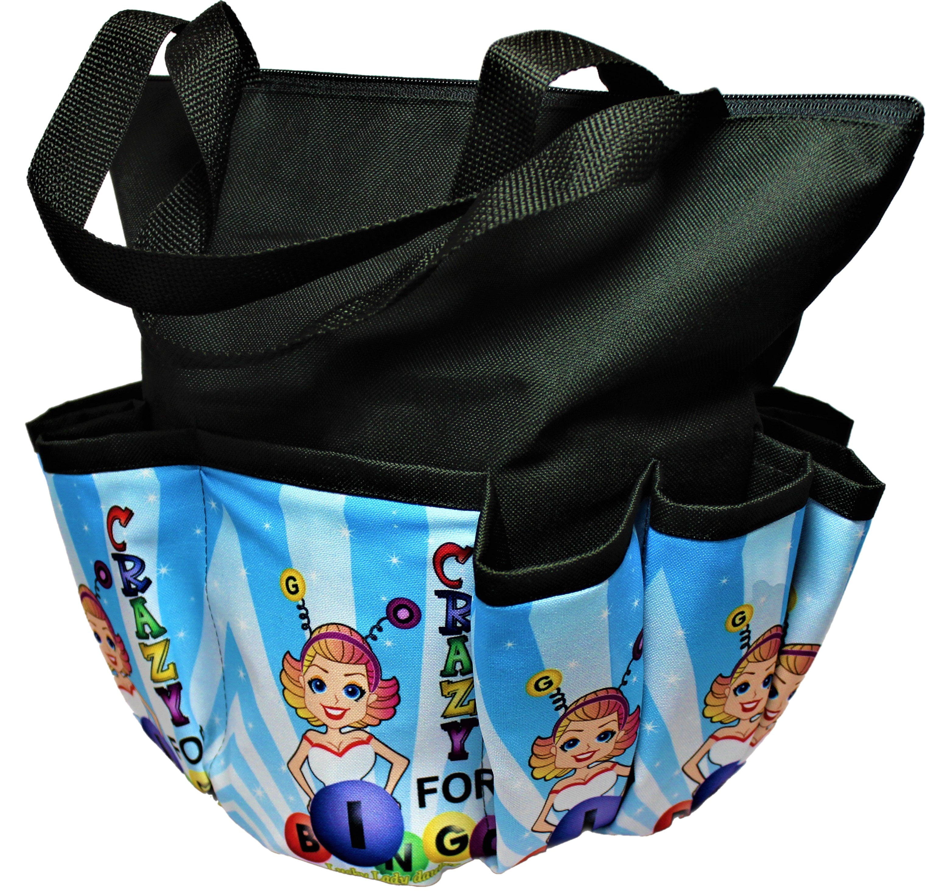 Lucky Lady Blue Bingo Bag with 10 Pockets - Walmart.com
