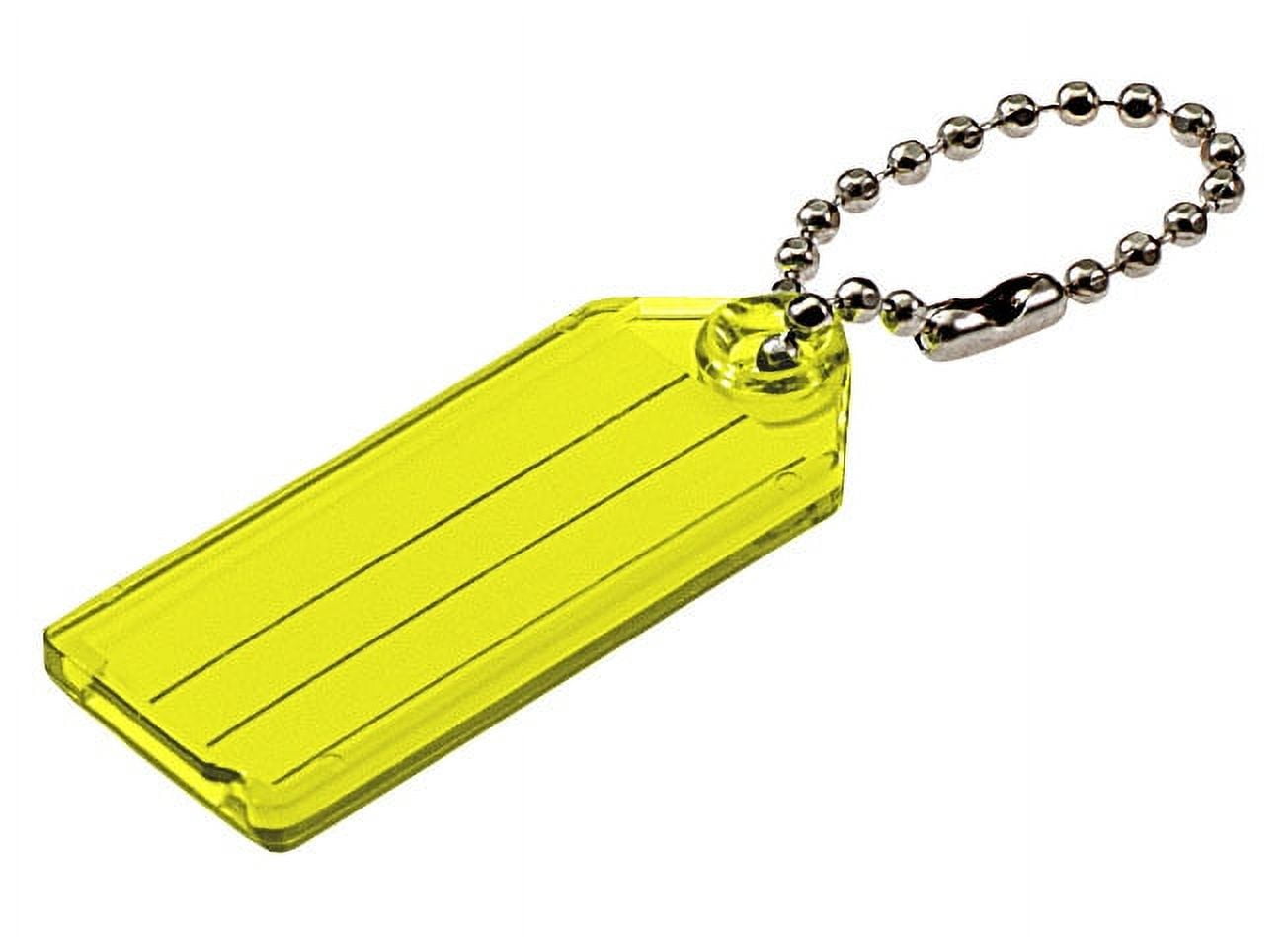Lucky Line 10100-80 Yellow Tags with Ball Chain 100/Box - Walmart.com