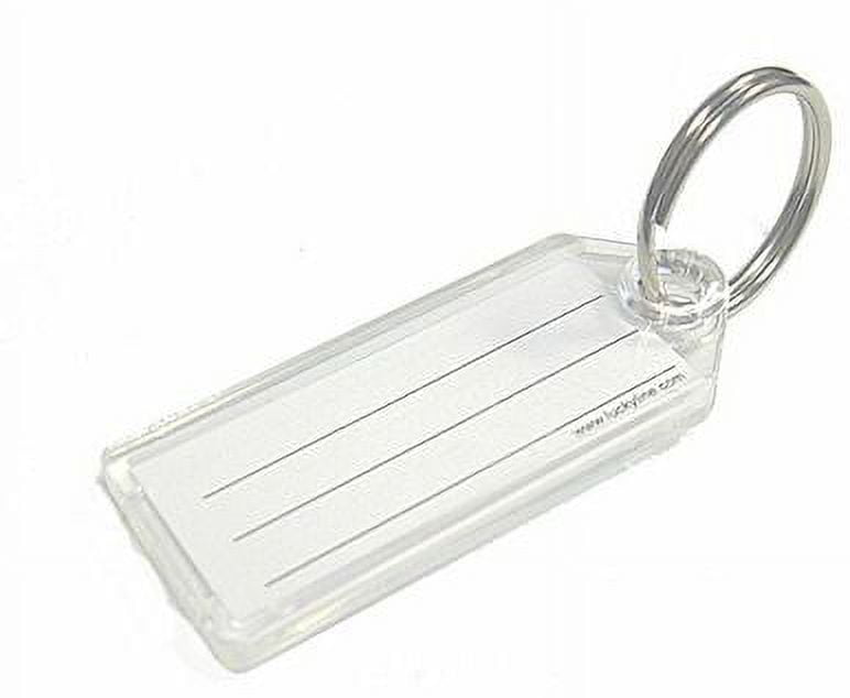 Lucky Line 10400-10 Clear Key Tags with Split Ring, 100/Box - Walmart.com