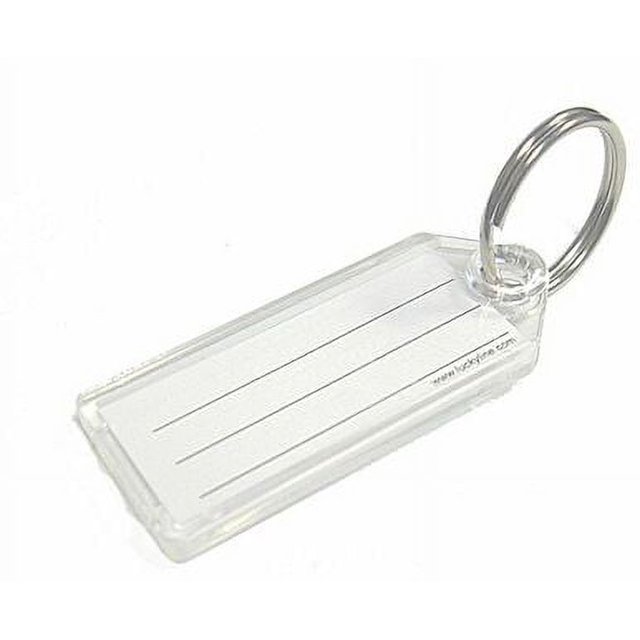 Lucky Line 10400-10 Clear Key Tags with Split Ring, 100/Box - Walmart ...