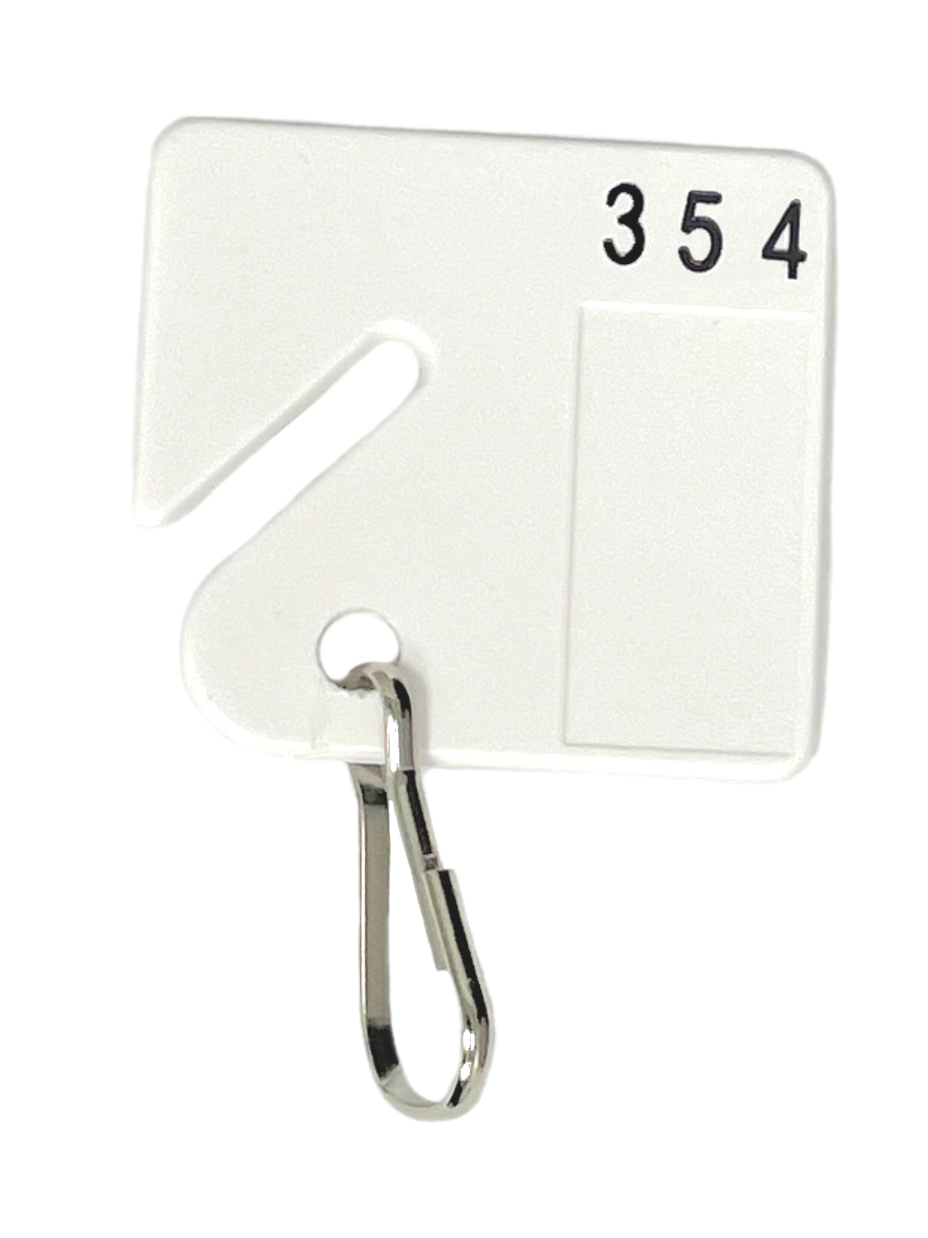 Lucky Line 259400 Square Notch Number Tags, White 100 Pack, Sequence ...